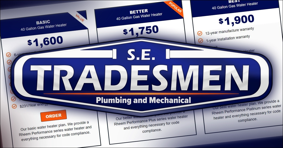 Plumbing Flat Rates And Prices | S.E. Tradesmen